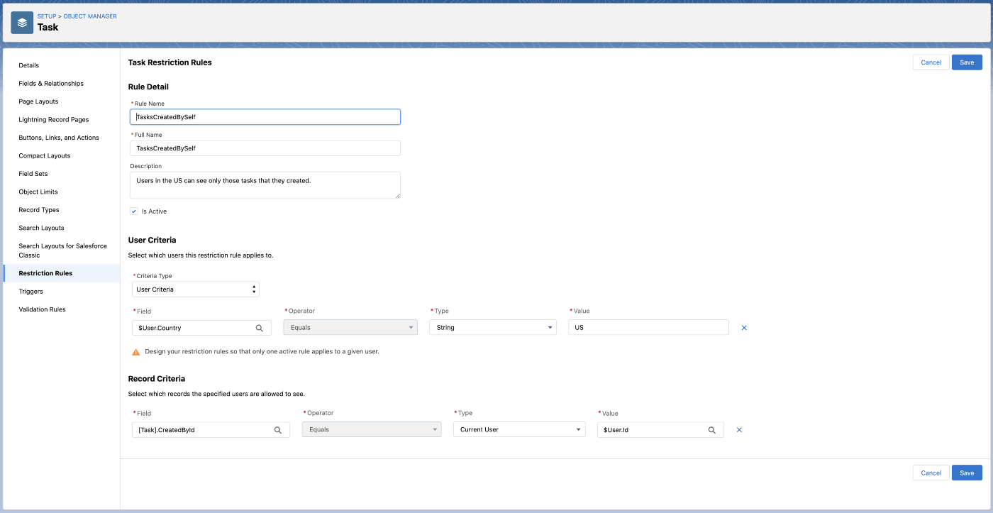 Restriction Rules: Complementing Salesforce’s Record Access Control Mechanism - Salesforce ...
